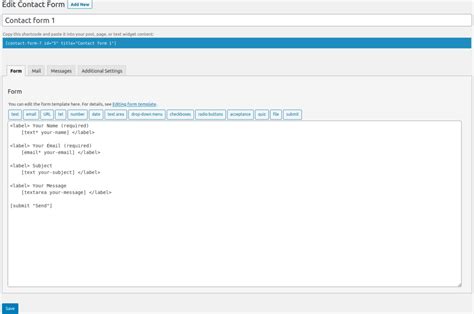 How To Use Contact Form 7 To Create A Wordpress Form