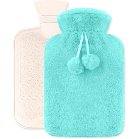Bouillotte Eau Chaude 2L Bouillotte Peluche Grande Capacité Bouillote