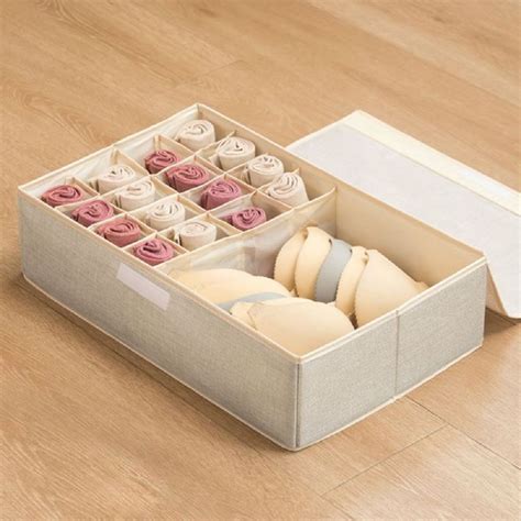 린넨 덮개형 속옷정리함17칸 베이지 홈플러스 택배배송