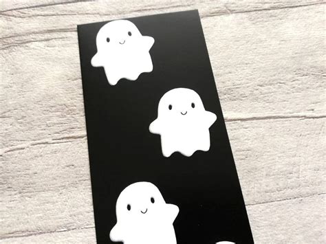 Ghost Bookmark Cute Spooky Page Marker Bookmarks Book Etsy