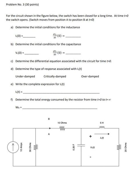 Solved Problem No 3 30 Points For The Circuit Shown In Chegg Com