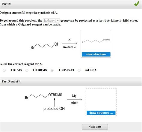 solved part 2 design a successful stepwise synthesis of a