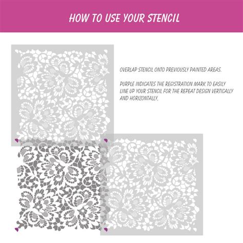 Olivia Lace Wall Stencil For Painting Wallpaper Look Traditional