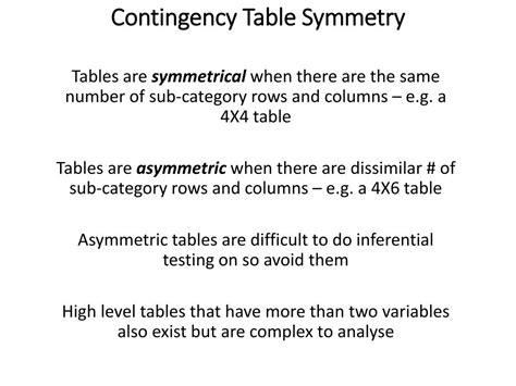 Ppt Contingency Tables Powerpoint Presentation Free Download Id