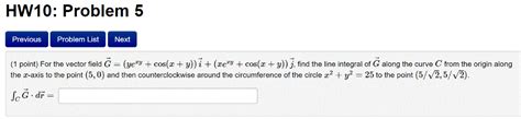 Solved For The Vector Field G Bar Ye Xy Cos X Y I Chegg