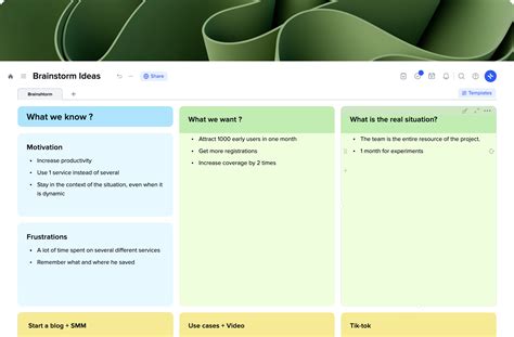 Brainstorming Template Online Web Tool Or App For Free Xtiles