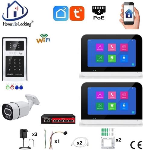 Smart Wifi Deur Intercom Touchscreen Met Bediening Via Smart Life App