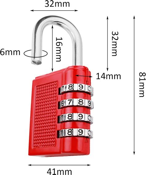 4 Digit Combination Padlock With Code Zinc Alloy Weatherproof Locker