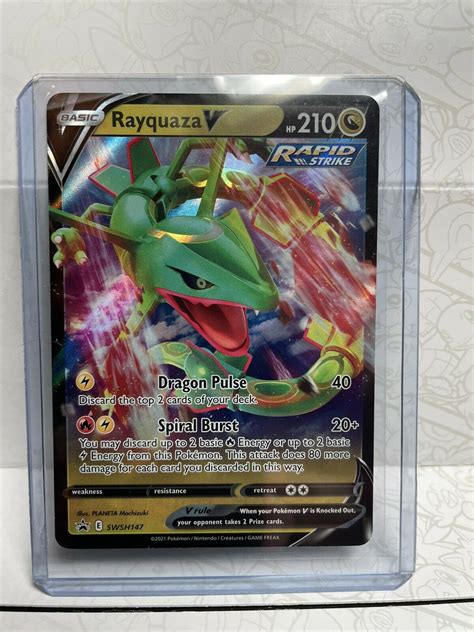 RAYQUAZA V SWSH Sword Shield Promo Pokemon Card Values MAVIN