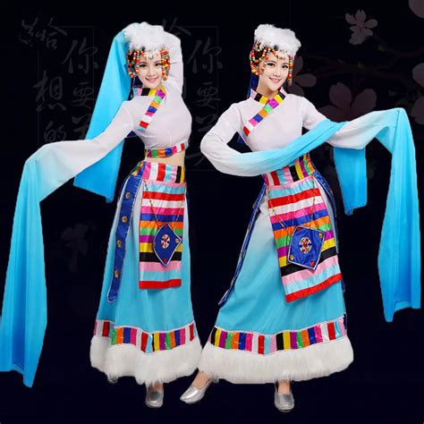 몽골 전통의상 델 원단 몽골리아 티베트 옷감 Blue China 전통적인 옷 대 한 Women 중국어 국가 티몬