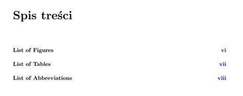 Unicode How To Have Polish Characters And Not Affect Language Of Table Of Contents Etc Tex