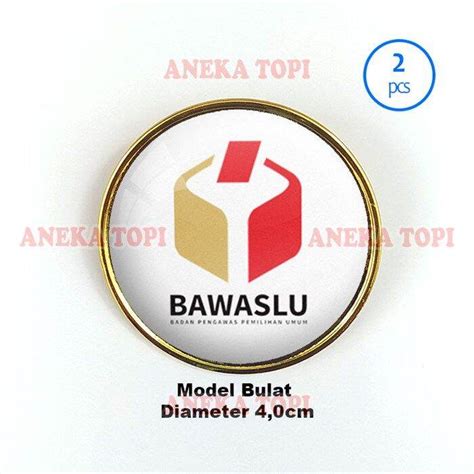 Pin Bawaslu Pin Bros Logo Bawaslu Lencana Pin Badan Pengawas Pemilu