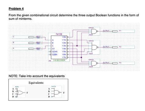 Solved Problem From The Given Combinational Circuit Chegg