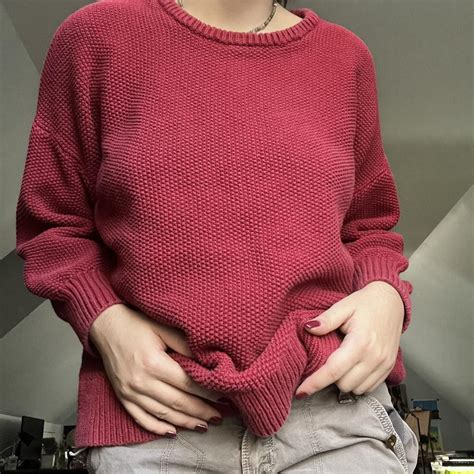 Old Navy Red Thick Xl Sweater Not Scratchy But Not Depop