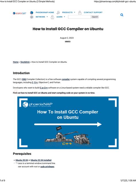 How To Install Gcc Compiler On Ubuntu 3 Simple Methods Pdf Sudo