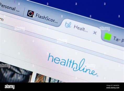 Ryazan Russia May 08 2018 HealthLine Website On The Display Of PC