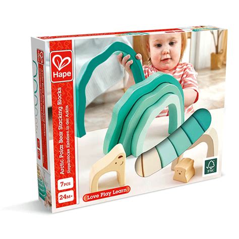 Hape Arctic Polar Bear Stacking Blocks Jr Toy Company Canada