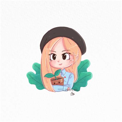 Tổng hợp 999 ảnh rose blackpink chibi với nhiều tư thế dễ thương