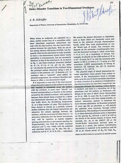 John Robert Schrieffer Autograph Signed Programmes Books