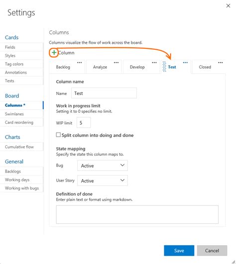 管理面板上的列 Azure Boards Microsoft Learn