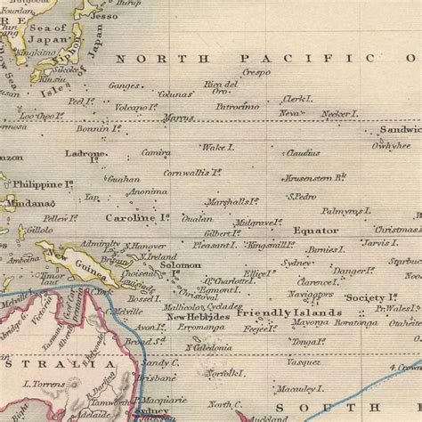 Old Map Of The World On Mercator S Projection Etsy