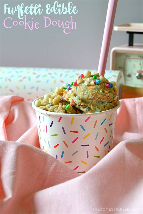 Funfetti Edible Cookie Dough The Domestic Rebel