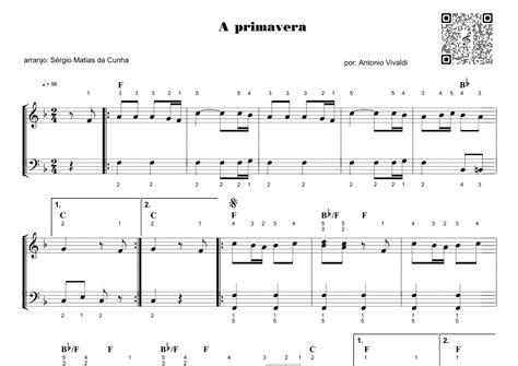 A Primavera Arr Sérgio Matias Da Cunha Sheet Music Antonio Vivaldi