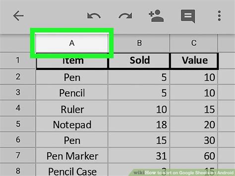 How To Sort On Google Sheets On Android Steps With Pictures
