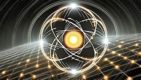 Premium Photo Power Energy Rotating Atom Cell Element Background