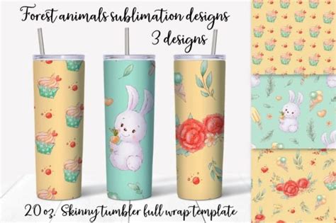 Bunny Sublimation Design Skinny Tumbler Graphic By Nicjulia · Creative