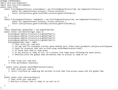 Solved Package Schedulingos Import Javautilcomparator