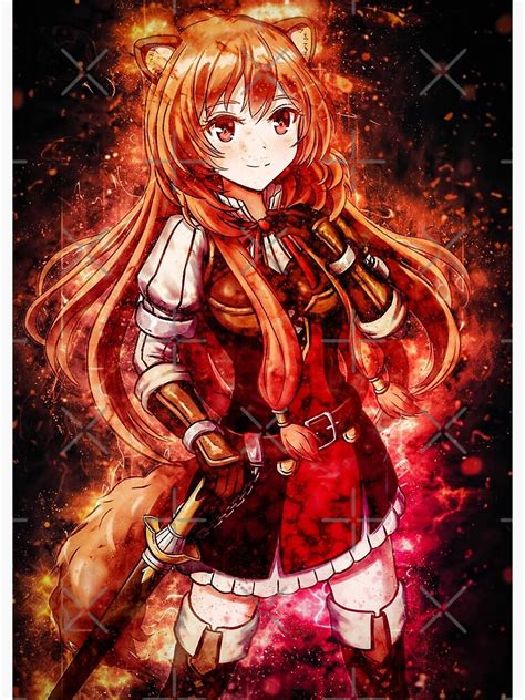 Lámina fotográfica El ascenso del héroe del escudo Raphtalia de Spacefoxart Redbubble