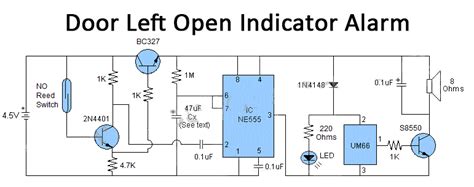 Open Door Alarm Circuit Diagram