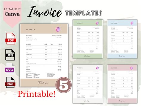 Invoice Template Editable Simple Invoice Template Modern Invoice
