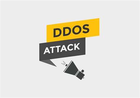 Ddos Attack Text Button Ddos Attack Speech Bubble Ddos Attack Text