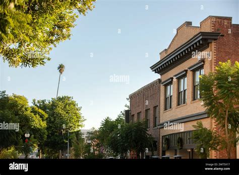 Afternoon Light Shines On The Historic Buildings Of Downtown San Luis