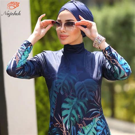 Muslim Modest Swimwear Hijab Swimsuit Women Swimming Suit Cover Ups