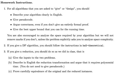 Solved 1 For All Algorithms That You Are Asked To Give Or