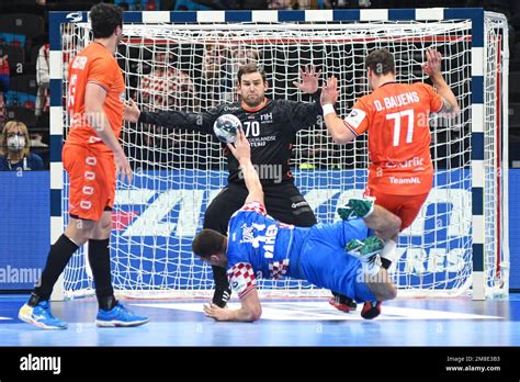 Goalkeeper Thijs Van Leeuwen Netherlands Against Croatia Ehf Euro