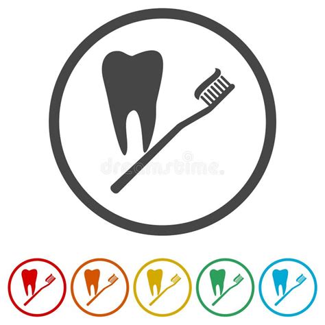 Tandenborstel Met Tandpasta Vlak Pictogram Tandenborstelpictogram 6