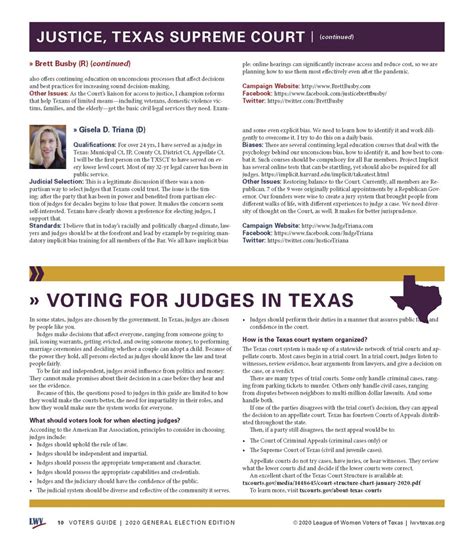 League Of Women Voters Of Texas Nonpartisan Guide For Nov 3 Election