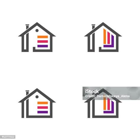 부동산 벡터 기호 디자인 서식 파일입니다 집 추상 개념 아이콘입니다 0명에 대한 스톡 벡터 아트 및 기타 이미지 0명 개념
