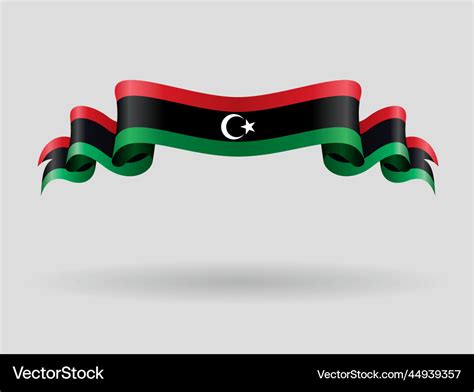 Libyan Flag Wavy Abstract Background Royalty Free Vector