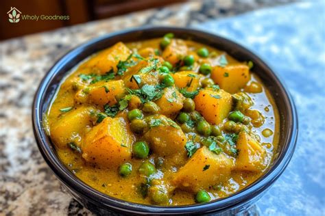 Instant Pot Potato Peas Curry Recipe Aloo Matar Wholy Goodness