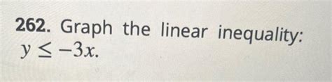Solved 254 Graph The Linear Inequality Y≥−31x−2262 Graph