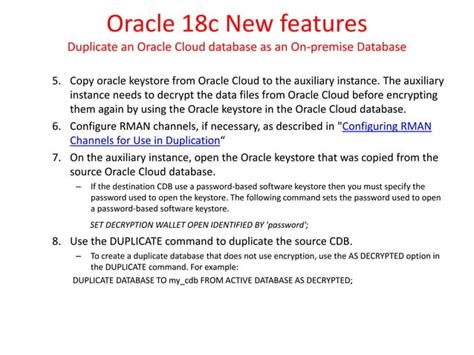 Whats New In Oracle 19c And 18c Recovery Manager Rman Pptx