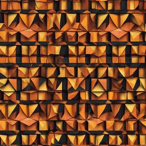 Premium Photo Orange And Yellow Geometric Pattern Background