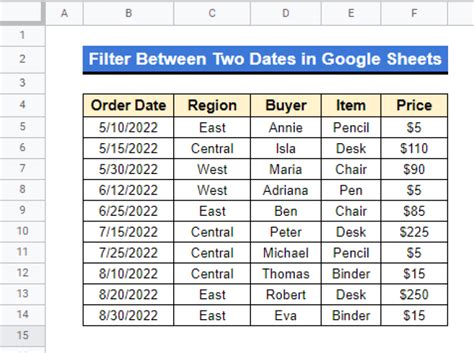 How To Filter Between Two Dates In Google Sheets OfficeWheel