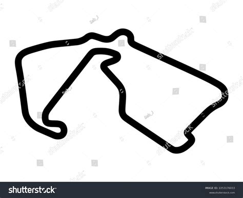 Silverstone Circuit Gp Track Layout Stock Vector Royalty Free