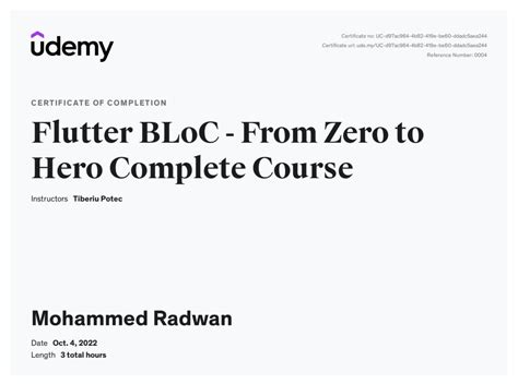 Mohammed Radwan On Linkedin Udemy Course Completion Certificate